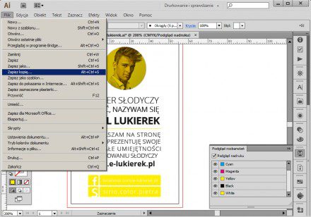 Tutorial Adobe Illustrator - plik z białym nadrukiem i poddrukiem ...